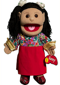 Hispanic Girl in Dress puppet - GL1576